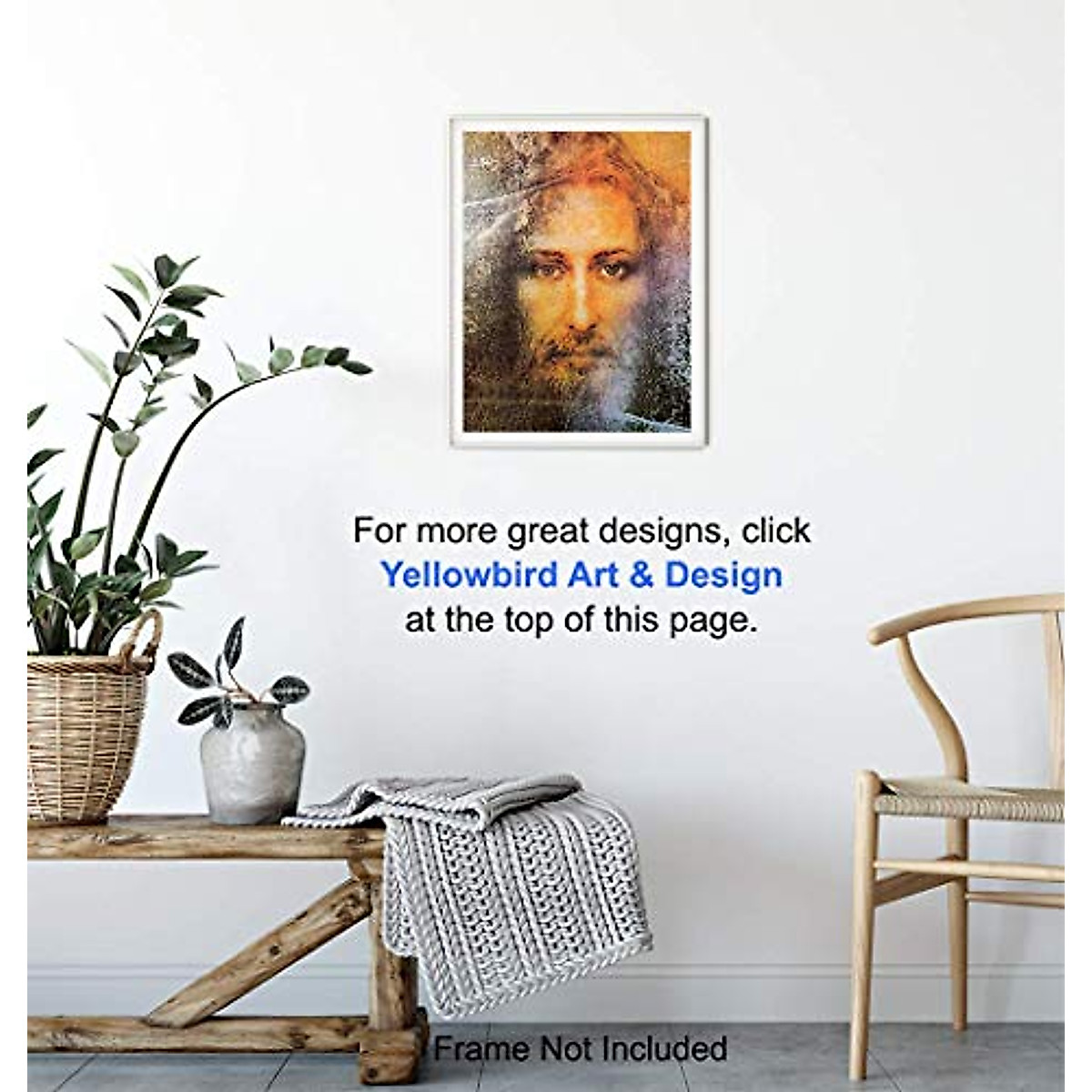 Jesus Christ Wall Art - Jesus Wall Decor - Religious Christian Room Decor for Bedroom, Home, Church - Catholic Gifts - Inspirational Gift for Pastor, Priest, Ordained Minister - Picture Poster