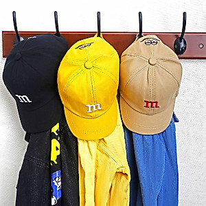 Dseap Coat Rack Wall Mounted: 10-Hooks, 38-1/4" Long, 16" Hole to Hole, Wood Coat?Hooks Wall Mounted, Hook Rack, Hook Rail, Hooks for Hanging Coats, White & Black