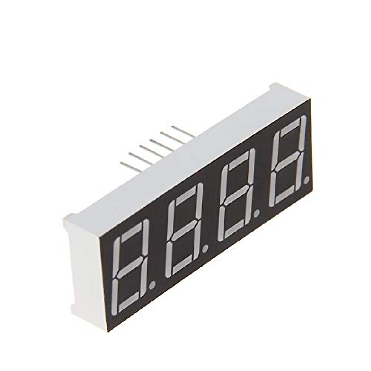 Bettomshin 5Pcs LED Digital Tube Common Anode 12 Pin 4 Bit 1.98 x 0.75 x 0.31inch(LxWxH) 0.56" Red Display Digital Tube 5641BH