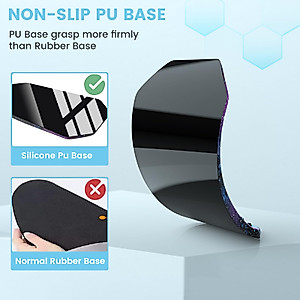 Roxooze Ergonomic Mouse Pad with Wrist Rest, Gaming Mouse Pad Wrist Support, Memory Foam Mousepad with Massage Design, Non-slip PU Base Mouse Pads for Wireless Mouse & Desk, Purple Blue Galaxy