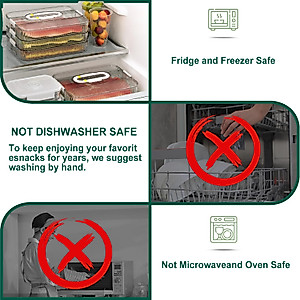 spaclatio Deli Meat Container for Fridge, 3 Layer Lunch Meat Container for Refrigerator Organizing, Deli Containers with Lids Food Storage Container Bacon Cheese Container for Refrigerator