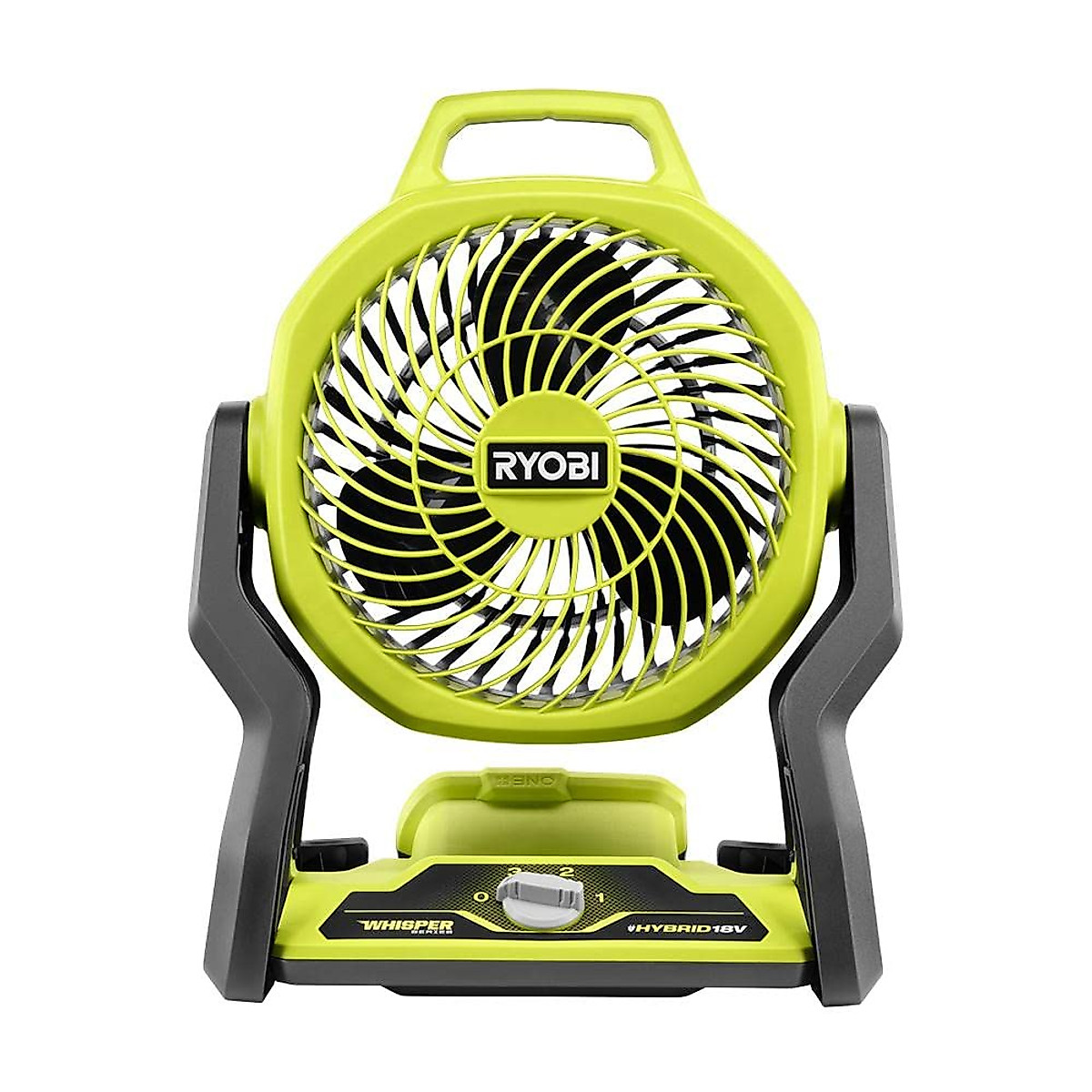 RYOBI ONE+ 18V Cordless Hybrid WHISPER SERIES 7.5 in. Fan Kit with 2.0 Ah Battery and Charger (PCL811KN) Bulk Packaged (Renewed)