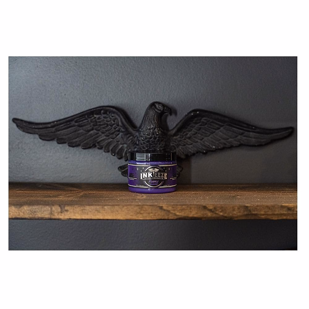 INK-EEZE Purple Tattoo Ointment for Artists and Aftercare, Essential Oils, Petroleum Free, Cruelty Free, Made in USA, Lavender, 6oz