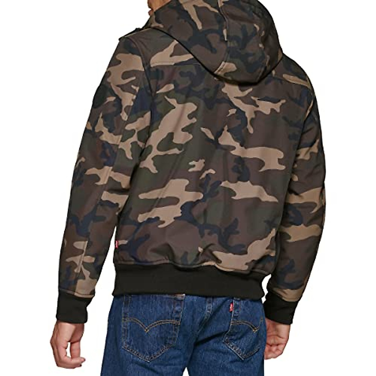 Levi's Men's Soft Shell Sherpa Lined Hoody Bomber Jacket, Camouflage, XX-Large