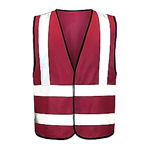AYKRM 12 colour High visibility viz vest hi vis viz reflective safety vests for men (XS-8XL) (X-Large, Pink)