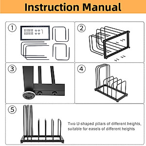 lukar Tabletop Art Rack, Art Storage Rack, Canvas Rack Art Storage Small Art Drying Rack Metal Storage Stand for Canvas Frame Drawing Board, Prints, Panel Artwork 13.77" H