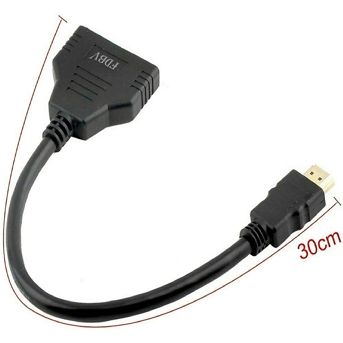 FDBV Hdmi Splitter Adapter Cable, Hdmi Splitter 1 in 2 Out HDMI Male to Dual HDMI Female 1 to 2 Way for HDMI HD, LED, LCD, TV, Support Two The Same TVs at The Same Time 1080P