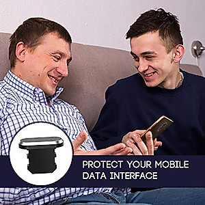 4 Pieces Anti Dust Plugs Compatible with iPhone 11, iPhone 12 Protects Charging Dust Cover Compatible with iPhone 11, 12, Pro, Max/X/XS/XR, 7, 8 Plus, iPad Mini/Air (Black)