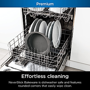 Ninja B30309 Foodi NeverStick Premium 9 inch Round Cake Pan, Nonstick, Oven Safe up to 500⁰F, Dishwasher Safe, Grey
