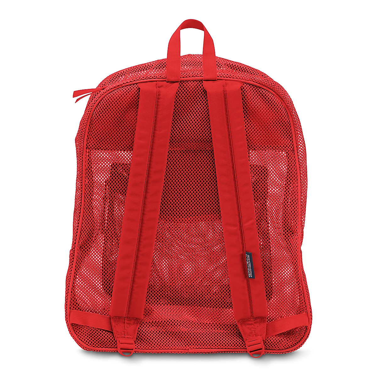 JanSport Mesh Pack - See Through Backpack, Red Tape