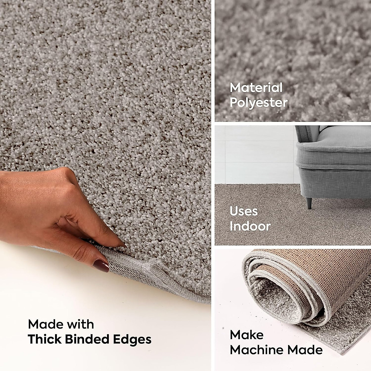 Ambiant Broadway Collection Kids Favourite Area Rugs Beige - 12' Square, Indoor, Stain Resistant, Perfect for Living Room, Bedroom, Dining Room, Entryway, Pet & Kids Friendly Rug, Wedding, USA