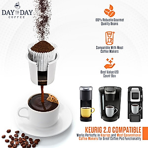 Day To Day 120-Count Donut Blend, Medium Roast Single Serve Coffee Pods for K-Cup Keurig Brewers (Donut Blend, 120 Count (Pack of 1))