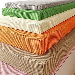 RDMTZD Personalized Bench Cushion, Custom Window Seat Chair Pad Waterproof Outdoor Indoor Furniture, Bay Sofa Renovation Garden Patio Optional Fabric Leather Linen Piping Size (Thickness: 3 inch)