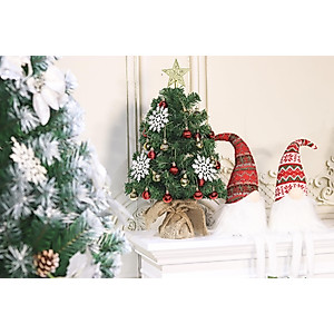 Gnome Christmas Decorations,Handmade Stuffed Gnomes for Home,Plush Blue Scandinavian Tomte 16 in