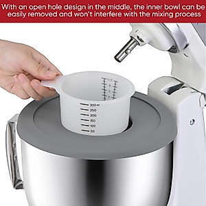5 Quart Stainless Steel Mixer Bowl with Lid Compatible with Kitchenaid Artisan&Classic Series 4.5-5QT Tilt-Head Mixer,Mixer Bowl Cover to Prevent Spilling of Ingredients