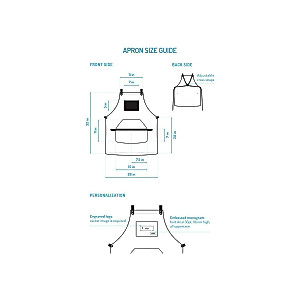 OleksynPrannyk Work Apron in Non-Waxed Canvas with Cross Straps Adjustable (Amber)