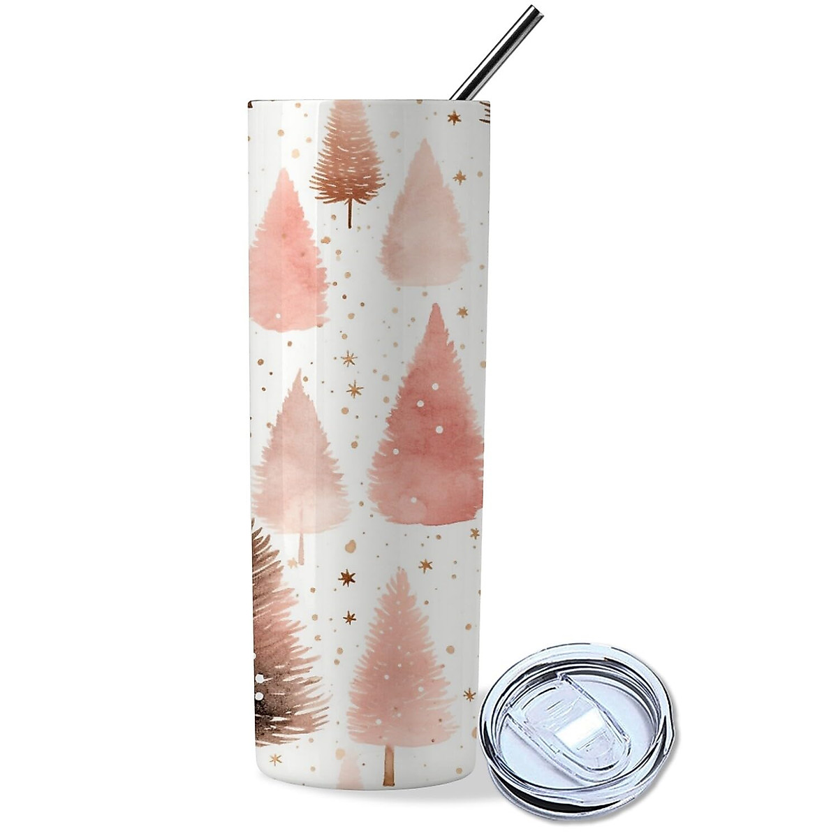 Cartoon Christmas Tree insulated tumblers，Cartoon Christmas Tree coffee cup Gift，Cartoon Christmas Tree Drinking Glasses-Tea Cup-Coffee Mug tumbler with lid and straw 20 oz insulated tumbler cups