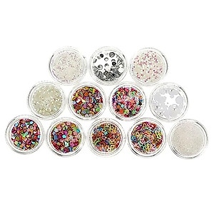 Vaguelly 1 Set Eye Makeup Sequins Nail Sequins Glitter Nail Sequins Flakes Nail Polish Applique Multipurpose Sequins Eye Makeup Sticker Glitter Sequins Flash Eye Makeup Stickers