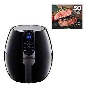 GoWISE USA 3.7-Quart Programmable Air Fryer with 8 Cook Presets, GW22638 - Black