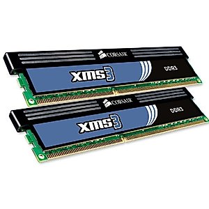 Corsair XMS3 4GB (2x2GB) DDR3 1333 MHz (PC3 10666) Desktop Memory (TW3X4G1333C9)