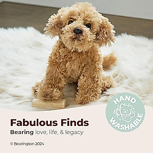 Bearington Caramel Dog 13 Inch Stuffed Dog - Puppy Stuffed Animal - Dog Plush - Goldendoodle Stuffed Animal Labradoodle