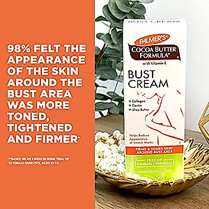 Palmer's Cocoa Butter Formula Bust Cream for Pregnancy Skin Care with Vitamin E, 4.4 oz. (Pack of 3)