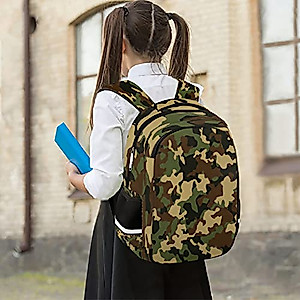 TropicalLife Camouflage Modern Camo Backpacks Bookbag Stationery Storage backpack Shoulder School Computer Hiking Gym Travel Casual Travel Daypack