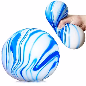 Giant Stress Balls for Kids and Adults - Jumbo Dough Balls Squishy Fidget Toy - Pull, Stretch and Squeeze Stress Ball Squishy Toys, Soft Dough Ball for Relax, Focus, Anxiety Relief (Blue)
