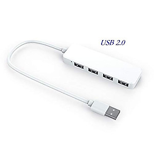 Lysee Plug & Connectors - High Speed 1 to 4 Multi Ports USB Hub PNP Thin USB HUB Connector - (Color: White(USB3.0))