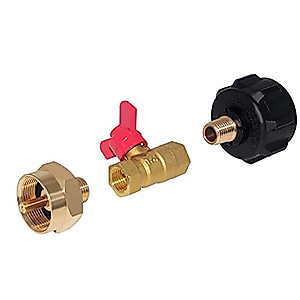 Hooshing QCC1 Propane Refill Pressure Adapter with ON-Off Control Valve LP Gas Refill for Camping Grill 1LB Bottle Tank 20~40LBS Cylinder