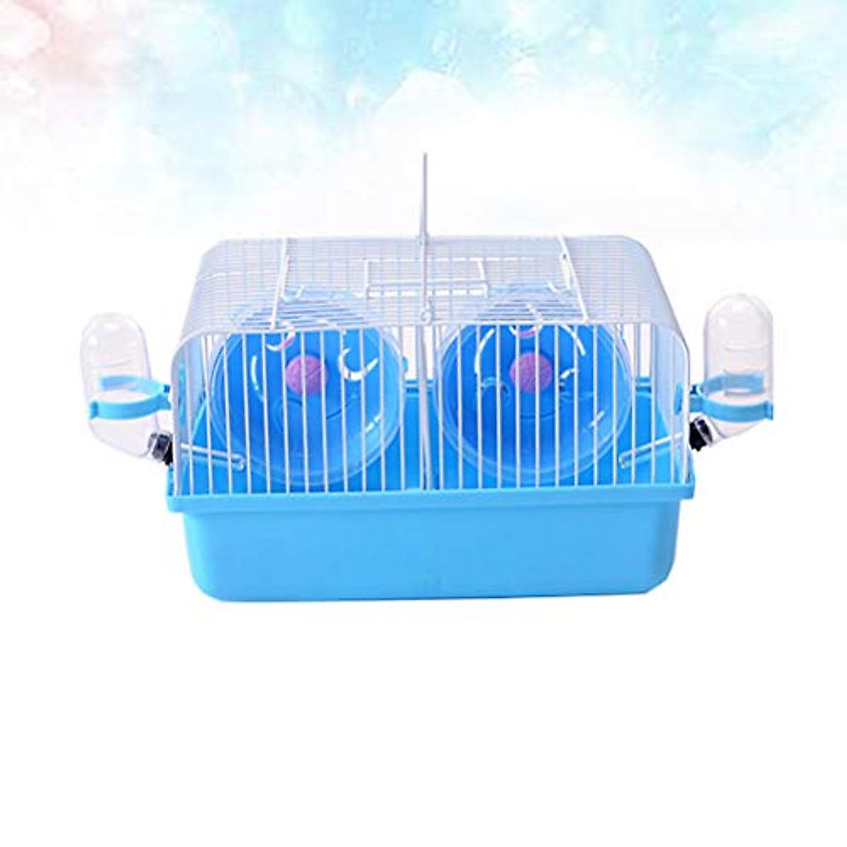 ULTECHNOVO Delicate Hamster Dating cage Two Mice Fighting Isolation Cage for Pet Blue Small Animal Den