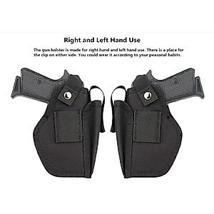 Vacod Universal Gun Holster with Mag Pouch for Concealed Carry Inside or Outside The Waistband Pistols Holsters for Right and Left Hand Draw Holster for Men/Women Black
