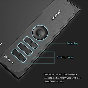 XP-Pen Star06 Wireless 2.4G Graphics Drawing Tablet Digital Tablet Painting Board with 6 Hot Keys-10x6 Inch