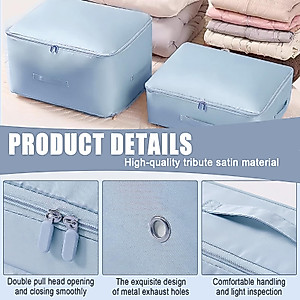 Ultra Space Saving Self Compression Organizer,Self Compression Bags, Heavy Duty Storage Tote for Space Saving, Extra Large Space Saving Bags, Space Bags for Comforters and Blankets (Large,Blue)​