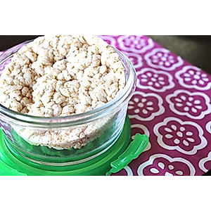 Wean Green Lunch Bowl 12 Ounce / 355 Milliliter Leak-Proof Durable Glass Bowls - Grape (Set of 4)