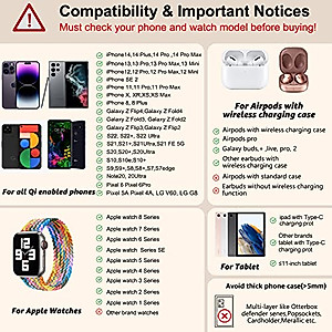 Wireless Charging Station for Apple Multiple Devices, Wired Charger for Tablet Stand iPad Holder, Wireless Charger for iPhone 14 Pro Max/13/12, AirP od Pro 3/2, Watch Charger for iWatch Series 8/7/6