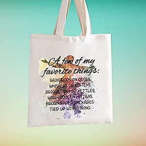 Broadway Musical Lover Gift A Few My Favorite Things Broadway Theater Fans Tote Bag (favorite things tote)