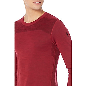 Smartwool Men's Intraknit Thermal Merino Wool Base Layer Crew (Slim Fit), Rhythmic Red, Medium