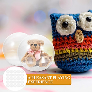 PRETYZOOM 100pcs Shell Tennis Large Xmas Tranparent Bubble Round Clear Gifts Treat Container Bulk Capsule Prize Machine Capsules Small Clear Balls Tiny Refill Child Household Plastic