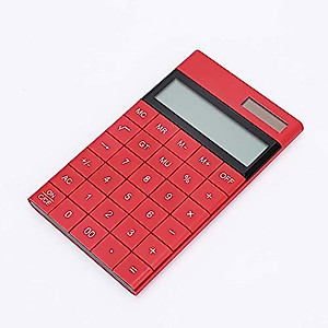 Z·Bling Calculator,Solar Power,12 Digits LCD Display,Modern Elegant Desk Accessory,Office Home Electronics,Business Present Ideas（White,Black,Red,Blue）