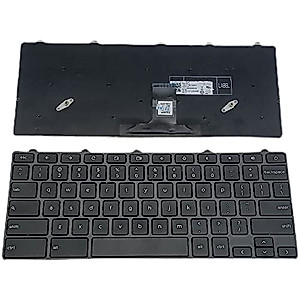Replacement Laptop English Black Keyboard (Power Button) for Dell Chromebook 11 3100 5190 2-in-1 0D2DT 00D2DT CN-00D2DT