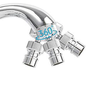 Hibbent 2 PACK Dishwasher Faucet Adapter, Dishwasher Snap Adapter Connection, One with Swivel Ball Joint and The Other One with Faucet Aerator, 15/16-27Male Outside and 55/64-27Female Inside, Chrome