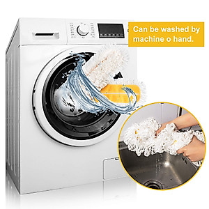 Yocada 36" Commercial Industrial Cotton Mop Dust Floor Mop with Total 2 Mop Pads for Cleaning Office Garage Hardwood Warehouse Factory Mall Deck 59 Inch Long