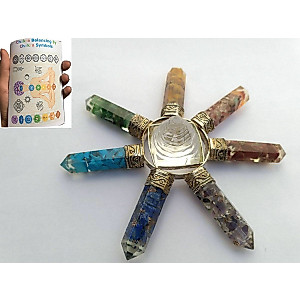 Free 20 Page Chakra Booklet with Exquisite Shree Yantra Pyramid Energy Generator Conical Points Healing Reiki Sacred Gift Pyramid Generator by V Jewels