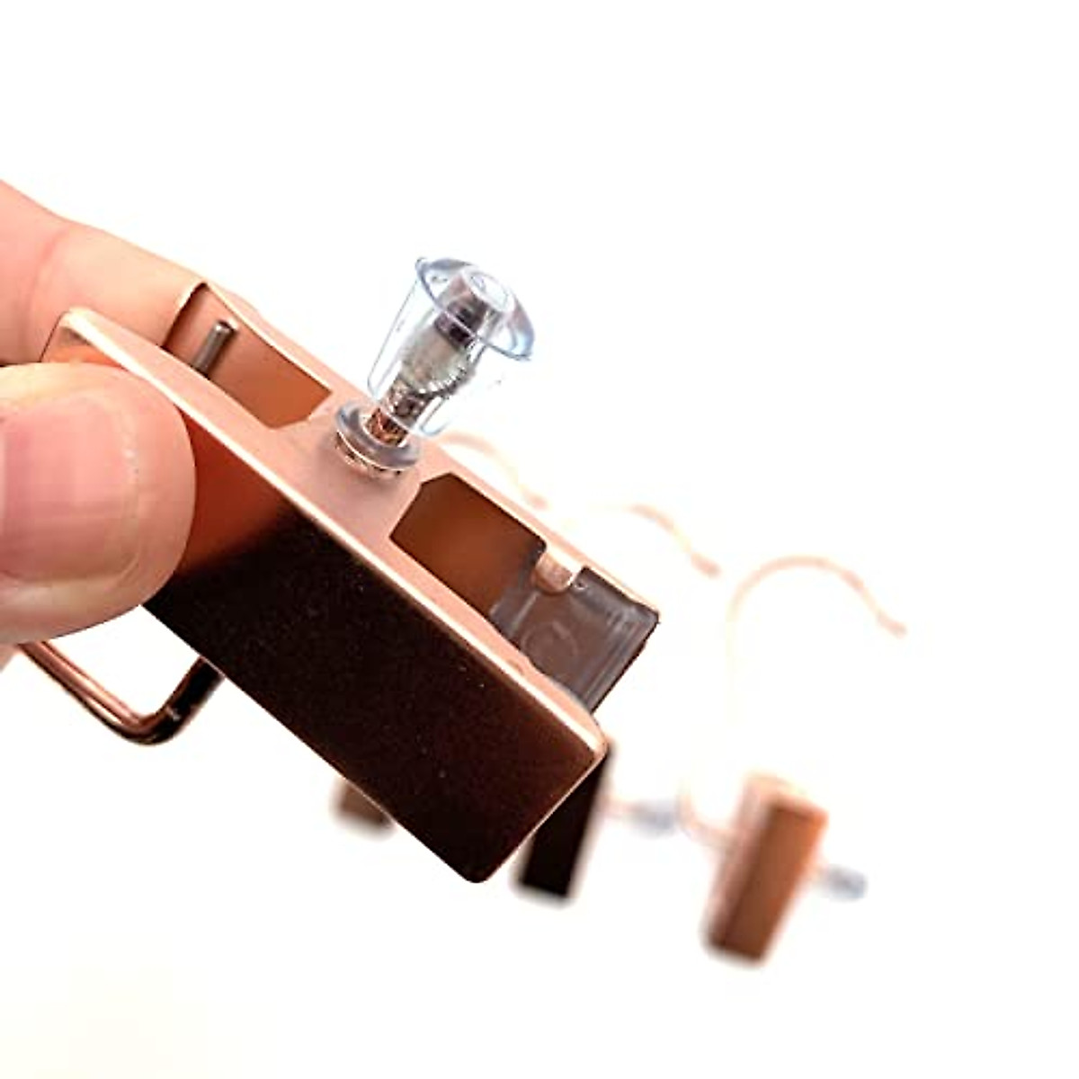 KOOBAY Boots Hanger 4.5" Metal Outfit Hanger Rose Gold Clips for Gloves Shoes Hooks Hair Extension Wigs Clips 12PACK