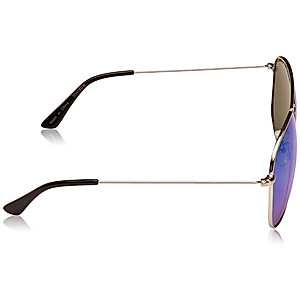 Berkley Diamond Sunglasses Silver/Smoke/Blue Mirror, Small/Medium