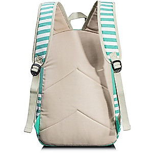 Leaper Navy Style School Laptop Backpack Girls Canvas Bookbag Water Blue