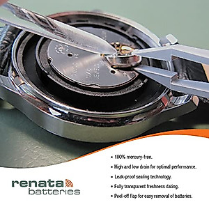 Renata 303 SR44SW Batteries - 1.55V Silver Oxide 303 Watch Battery (2 Count)