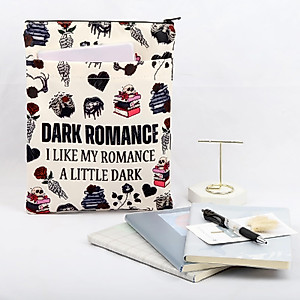 ENSIANTH Dark Romance Bookish Gift Smut Slut Book Sleeve Spicy Reading Gift Smutty Romance Readers Book Cover with Zipper (Litter Dark BS)