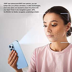 Hilitand iP14 Pro Max Unlocked Smartphone for Android 11, 6.1" Unlocked Cell Phone, FHD Face ID 4GB 64GB 128GB Expansion, Dual SIM, 4000mAh, 8MP 16MP Dual Camera, T Mobile,for Verizon Supported(Blue)